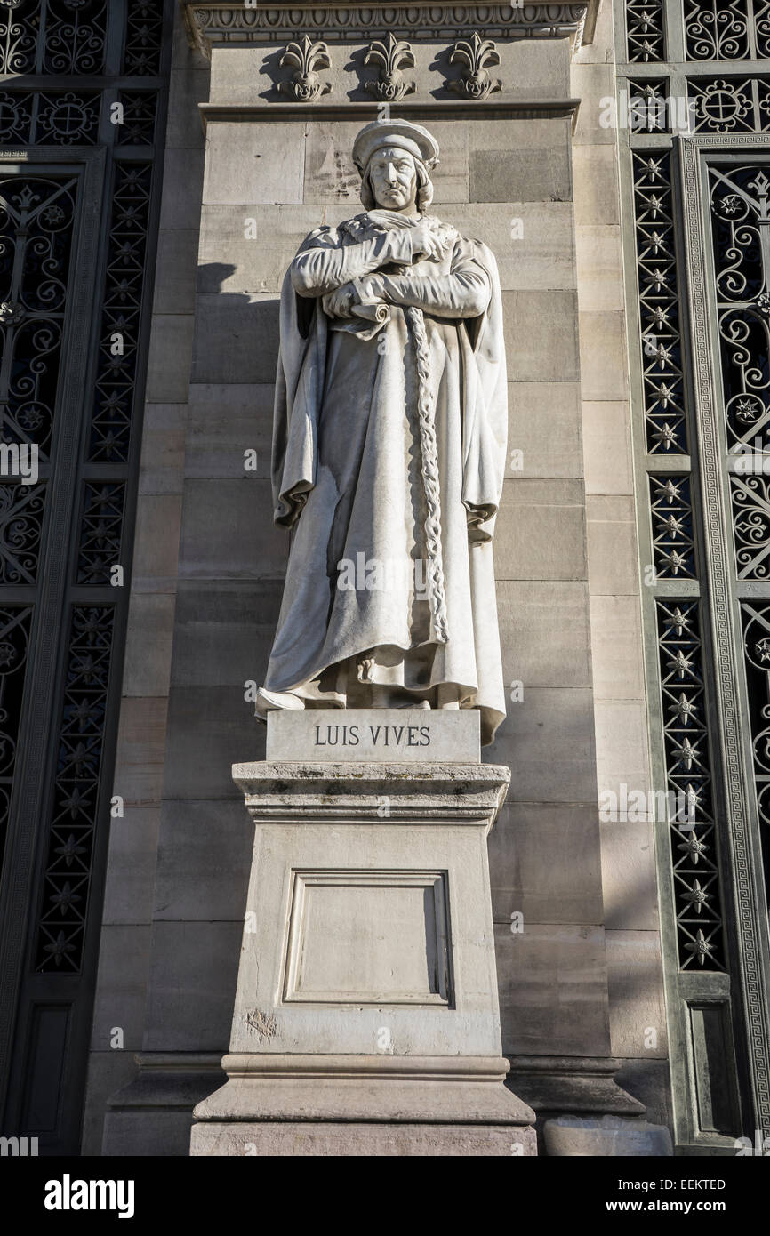 National Library of Madrid, Spain. architecture and art Stock Photo - Alamy