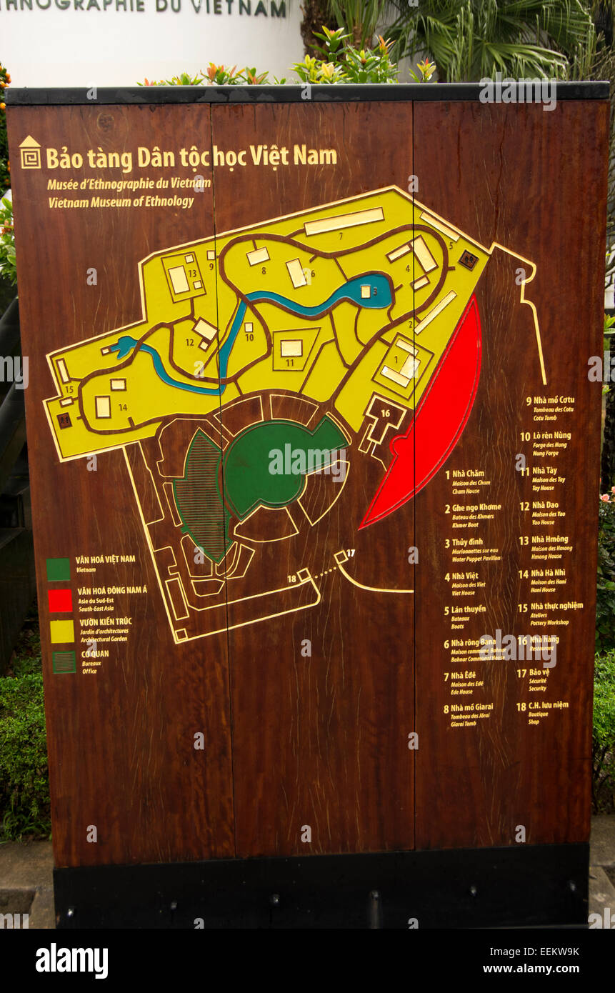 Museum Of Ethnology - information board showing location of the various ...