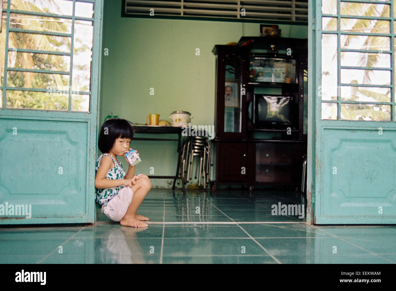 Young vietnamese girl at home, Mekong Delta Stock Photo - Alamy