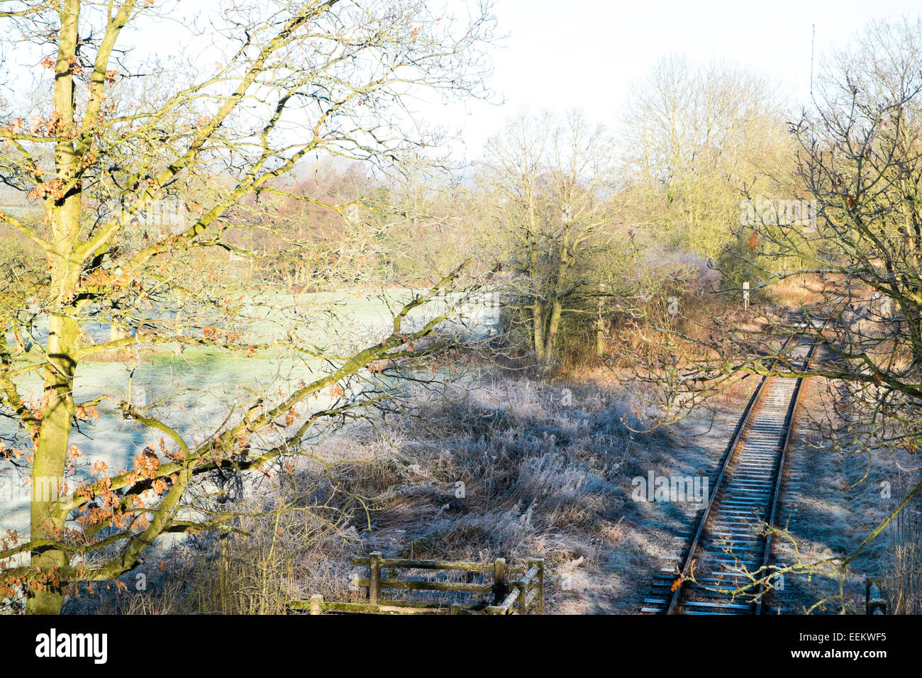 english countryside in january around the village of Shottle in the ...