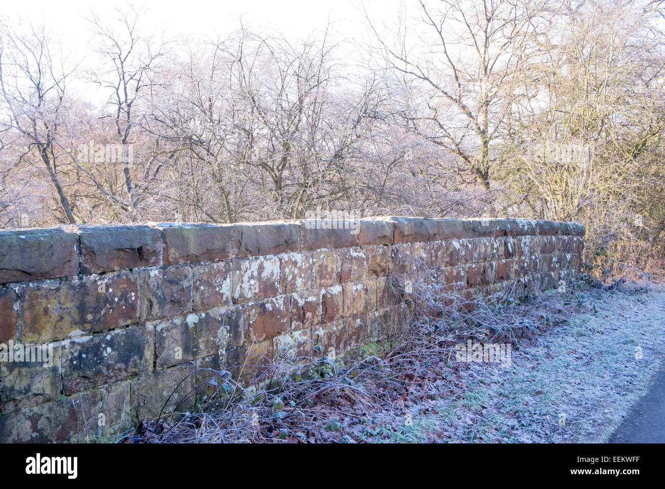 english countryside in january around the village of Shottle in the ...