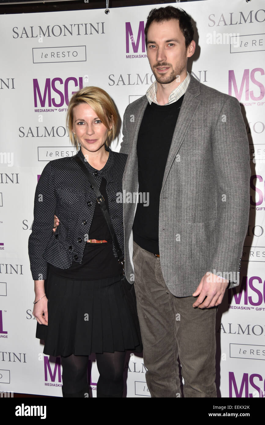 London, UK. 19th January, 2015. Jodie Whittaker and David Caves attends ...