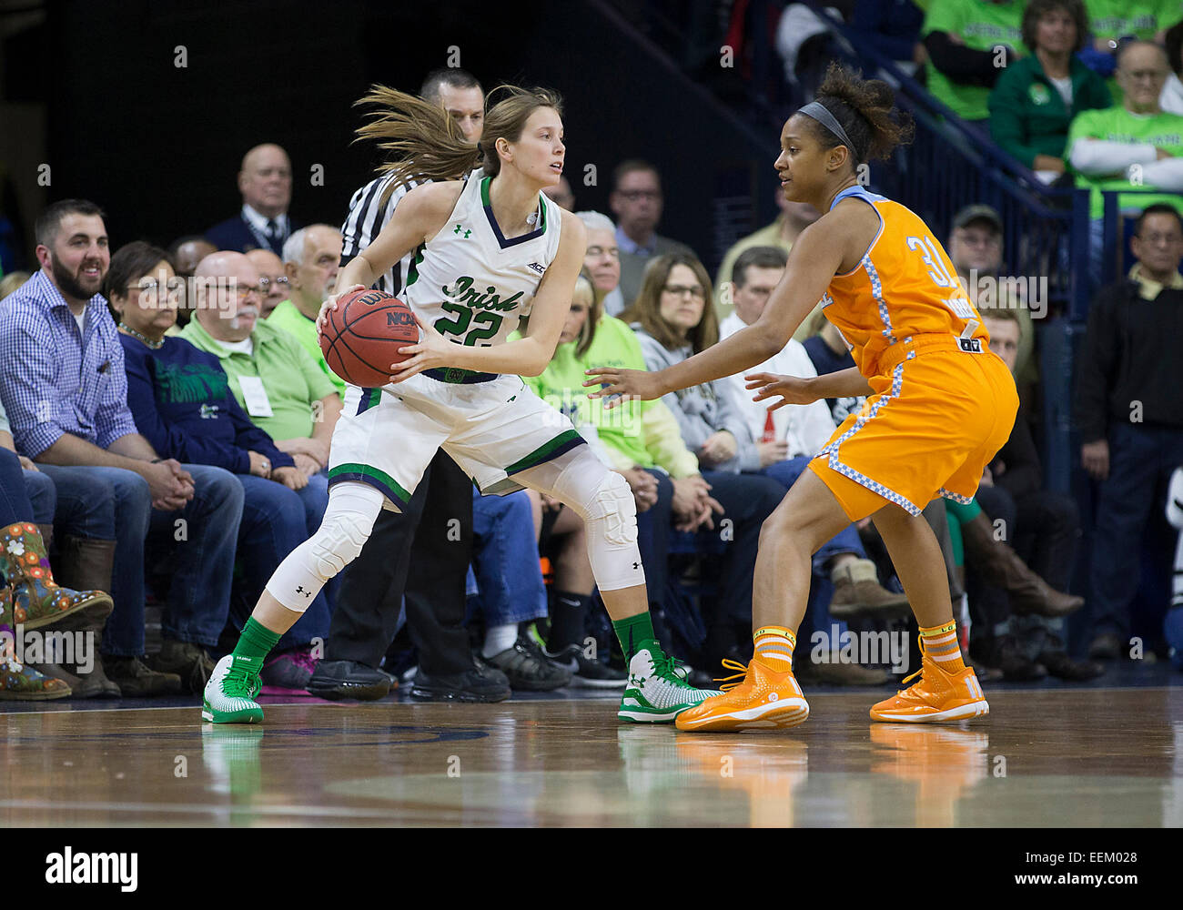 South Bend, Indiana, USA. 19th Jan, 2015. Notre Dame guard Madison ...