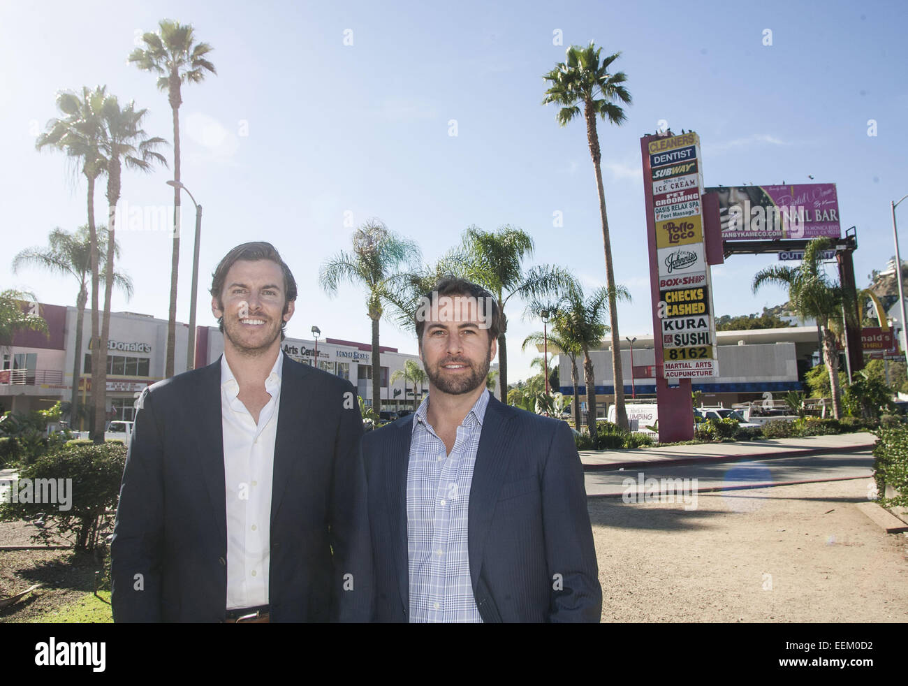 Los Angeles, California, USA. 9th Dec, 2014. Tyler Siegel, right, and ...