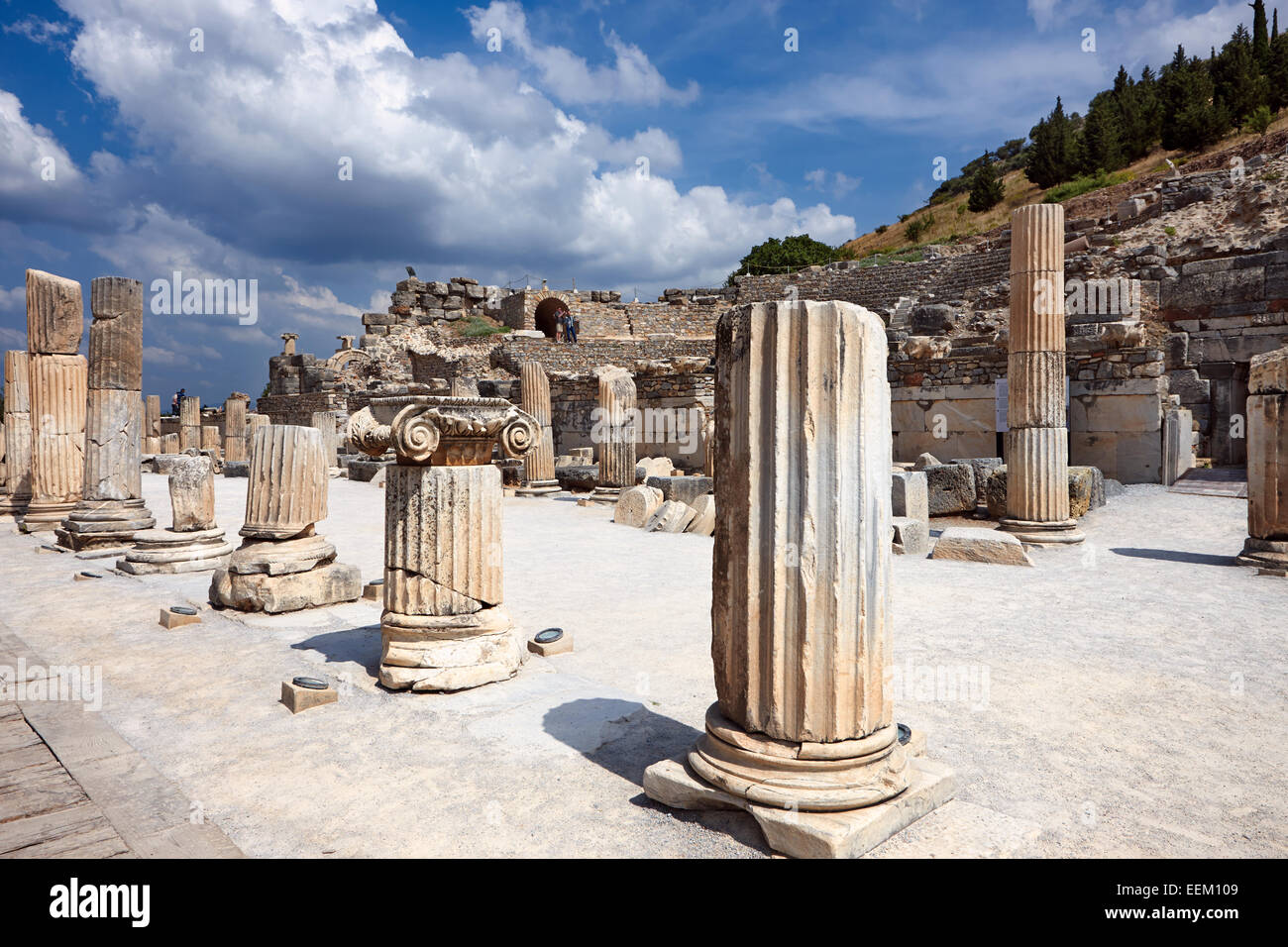 The Basilica Stoa (Royal Colonnade). Ephesus Archaeological Site, Izmir ...