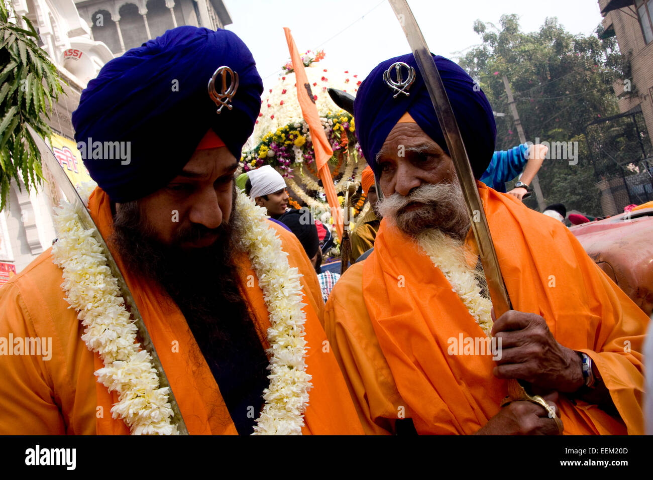 New Delhi, India - November 19, 2011: Sikh people celebrating Guru ...