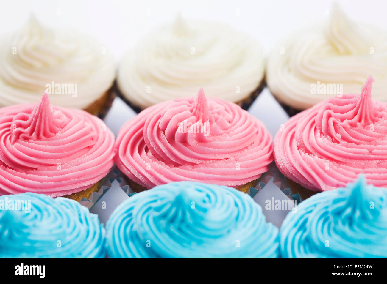 Colourful mini cupcakes Stock Photo - Alamy