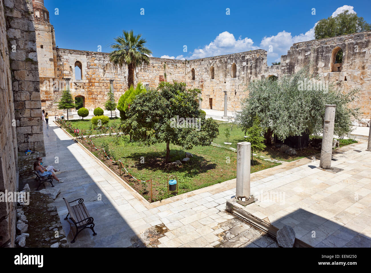 Courtyard of Isa Bey Mosque. Selcuk, Turkey Stock Photo - Alamy