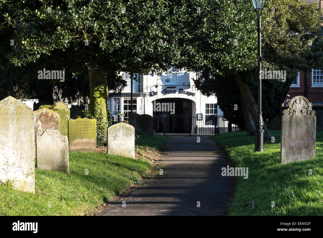 The path leading from Saint Mary's church at Cheshunt, Herts to the ...