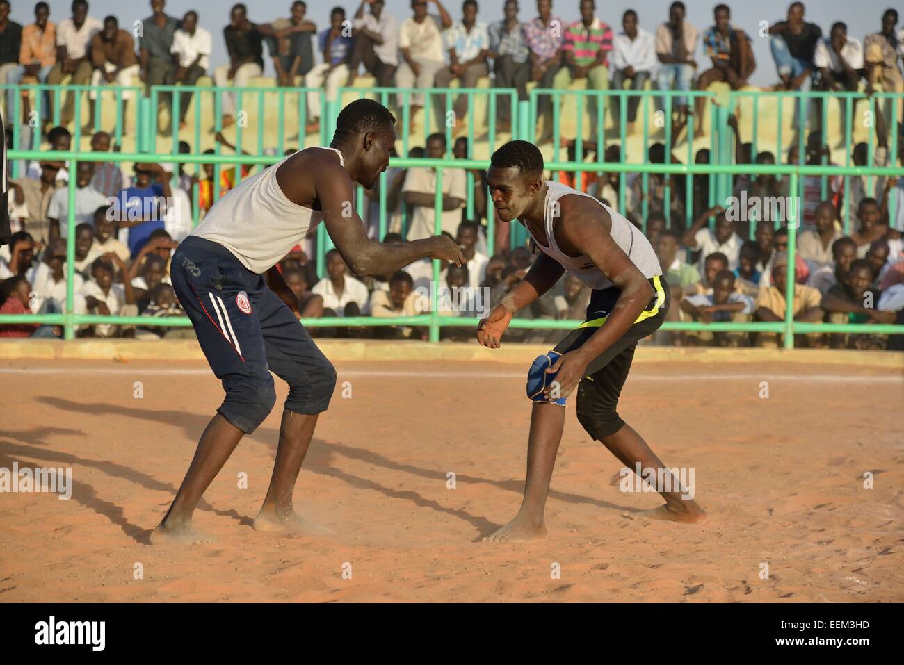 Nuba fighting, Nuba Wrestling, Haj Yusef district, Kharthoum, Sudan ...
