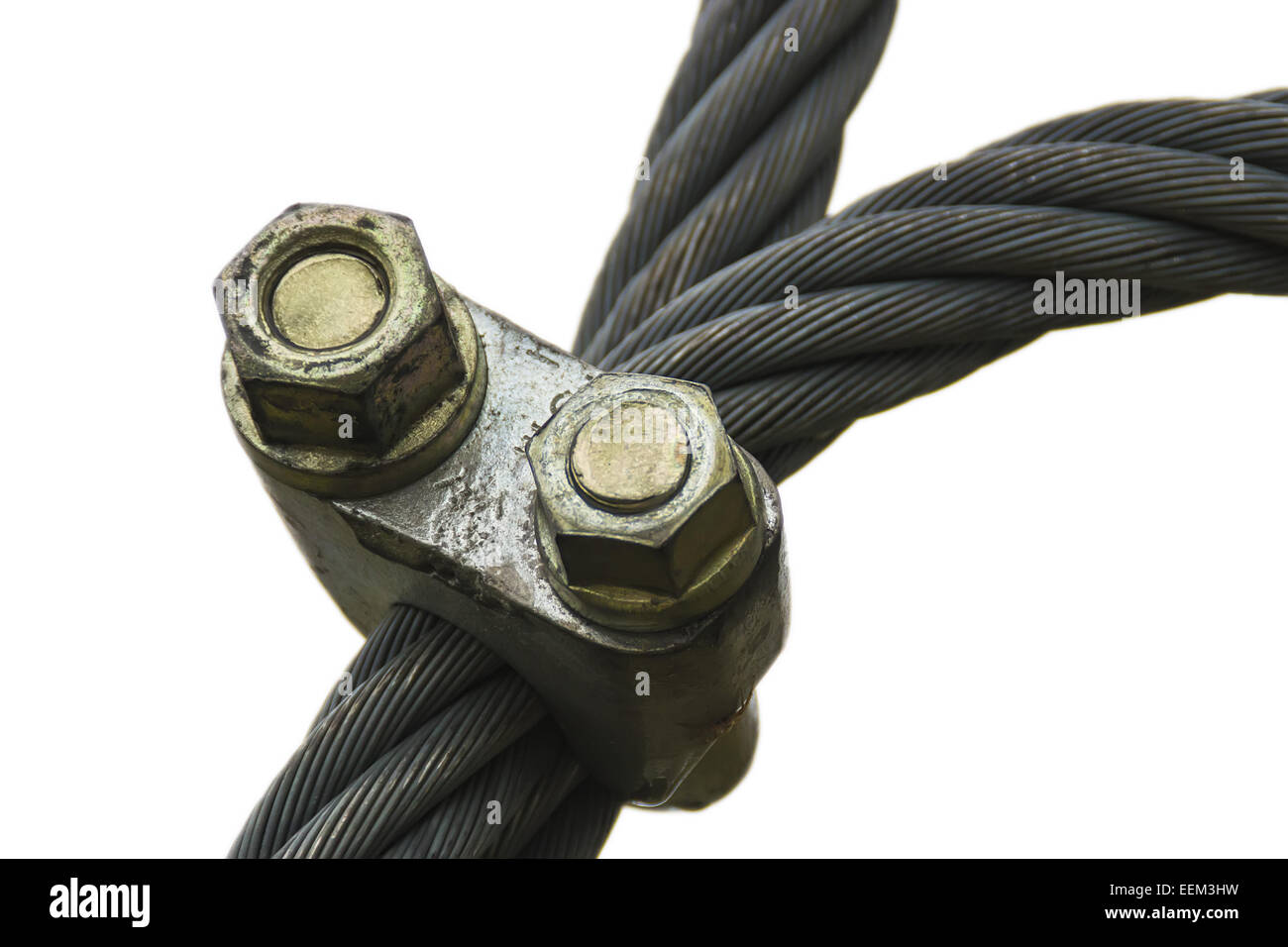 Steel cable anchoring Cut Out Stock Images & Pictures - Alamy