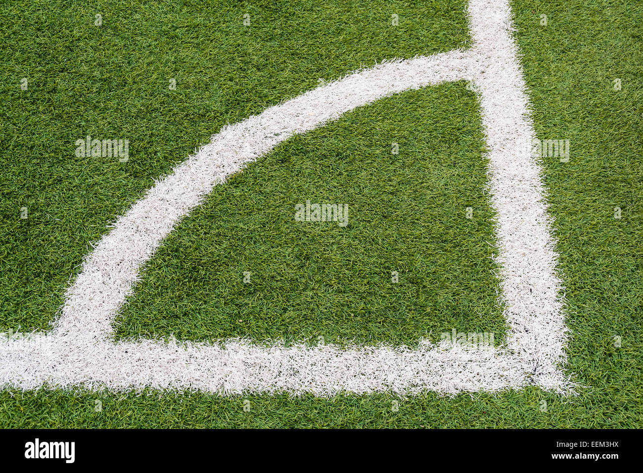 Close-up of a football field corner on synthetic surface Stock Photo ...