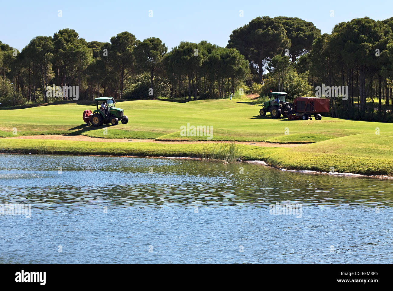 Technique for the care of golf course Stock Photo - Alamy