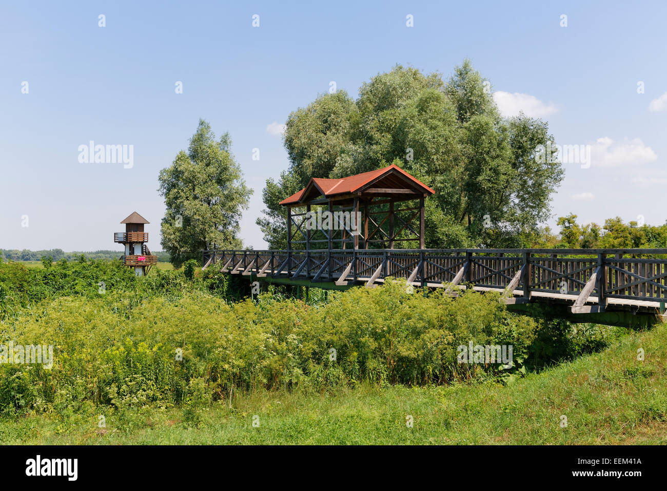 Andau bridge over the Einser-Kanal canal, Andau, Seewinkel, state ...