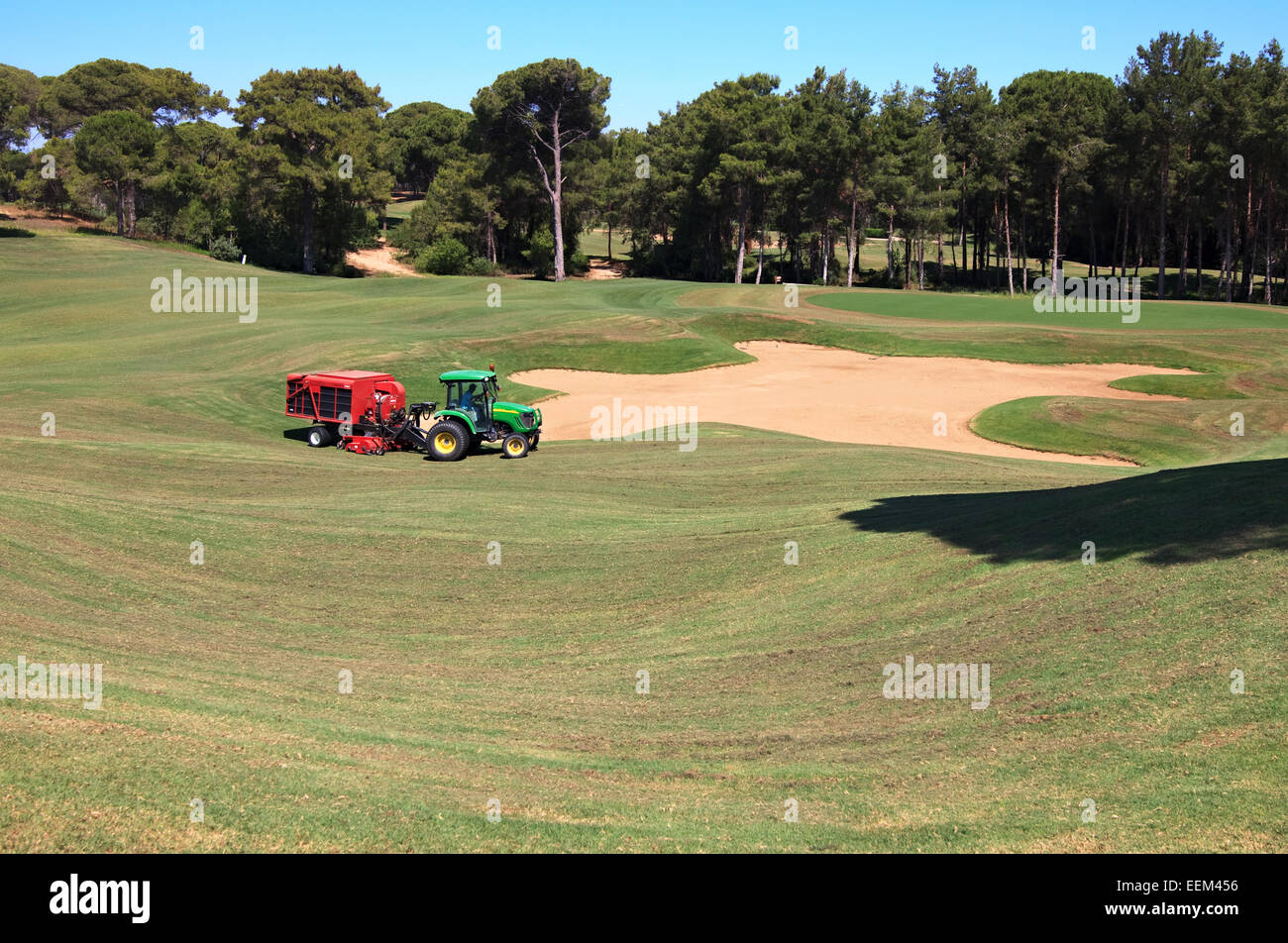 Technique for the care of golf course Stock Photo - Alamy