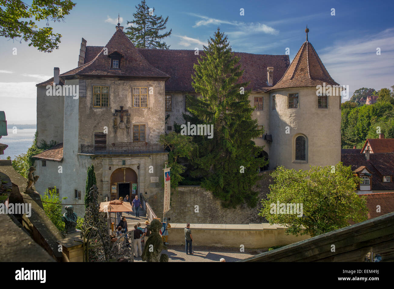 Burg Meersburg, Old Castle, Meersburg, Baden-Württemberg, Germany Stock ...