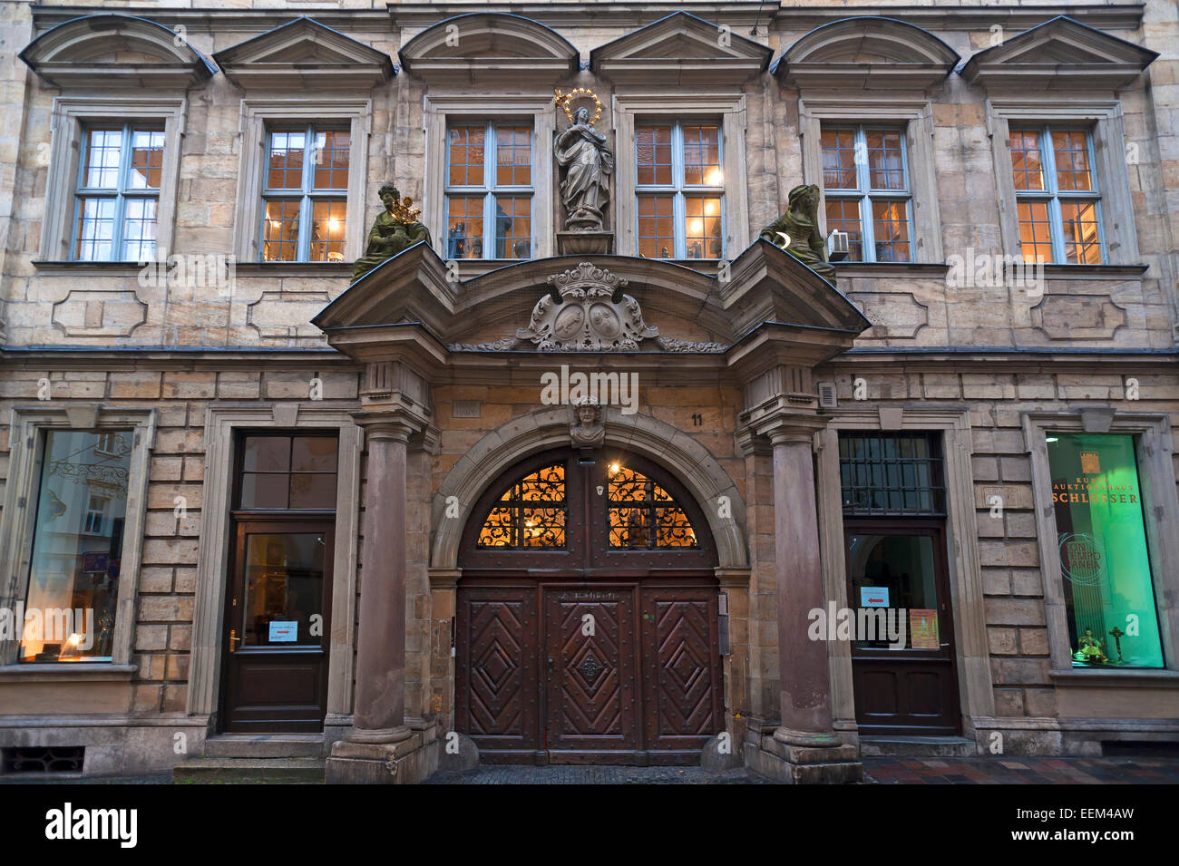 Former Bibra Palais, 1714-1716, coat of arms of the von Bibra family ...