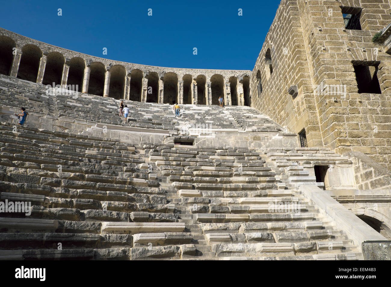 Ancient theater of Aspendos, Antalya Province, Turkey Stock Photo - Alamy