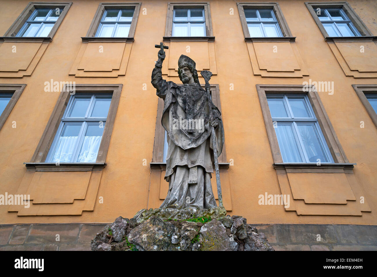 Standing figure of Bishop Otto I of Bamberg, Ottoplatz square, Bamberg ...