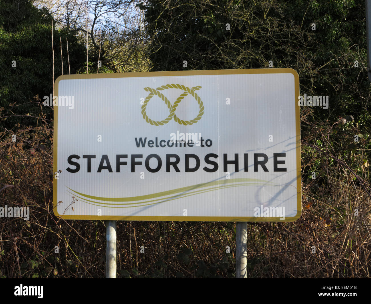 Welcome to Staffordshire sign Stock Photo - Alamy