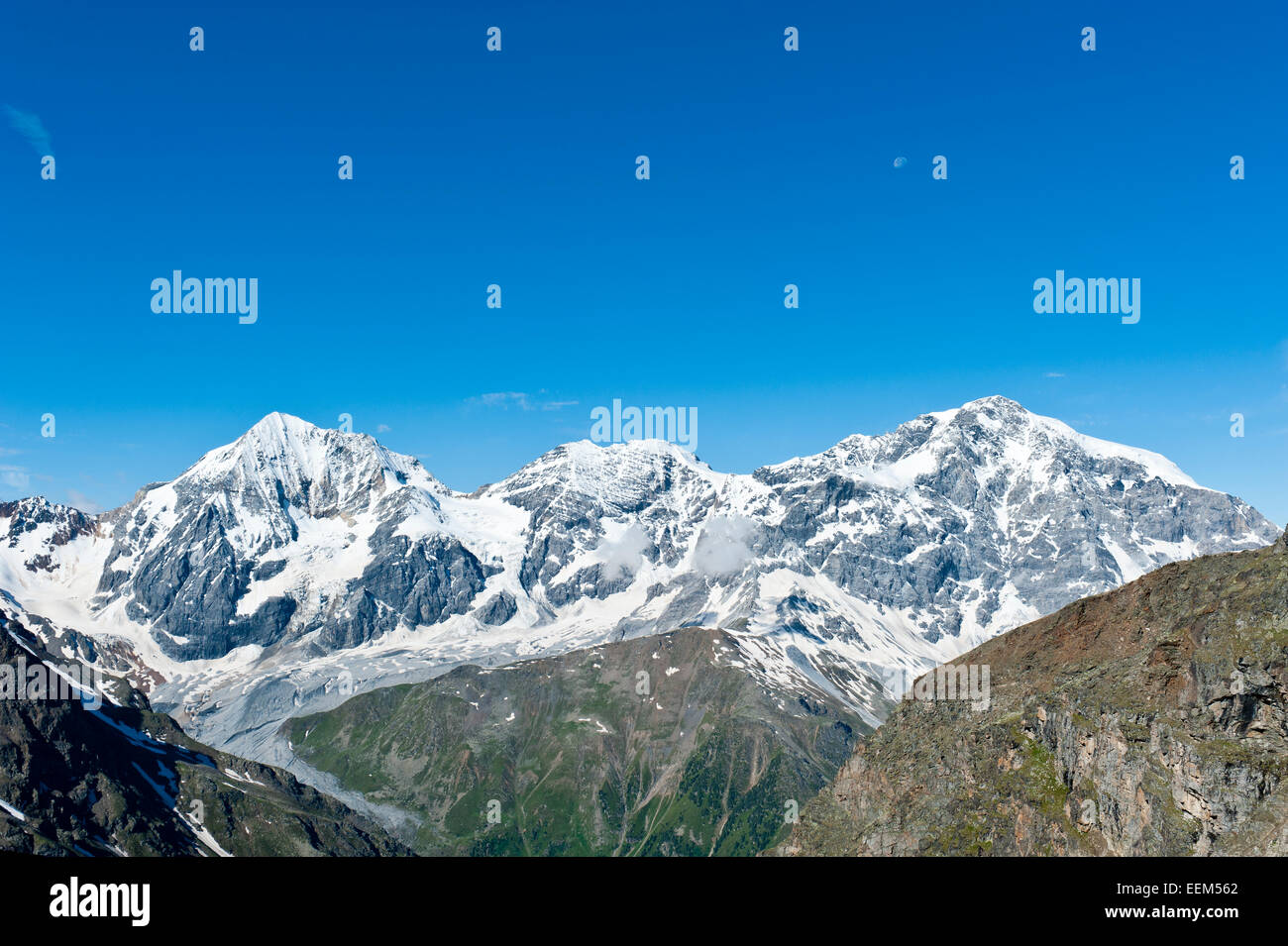 Peaks of Königspitze, Il Gran Zebru, Monte Zebru and Ortler, Ortles ...