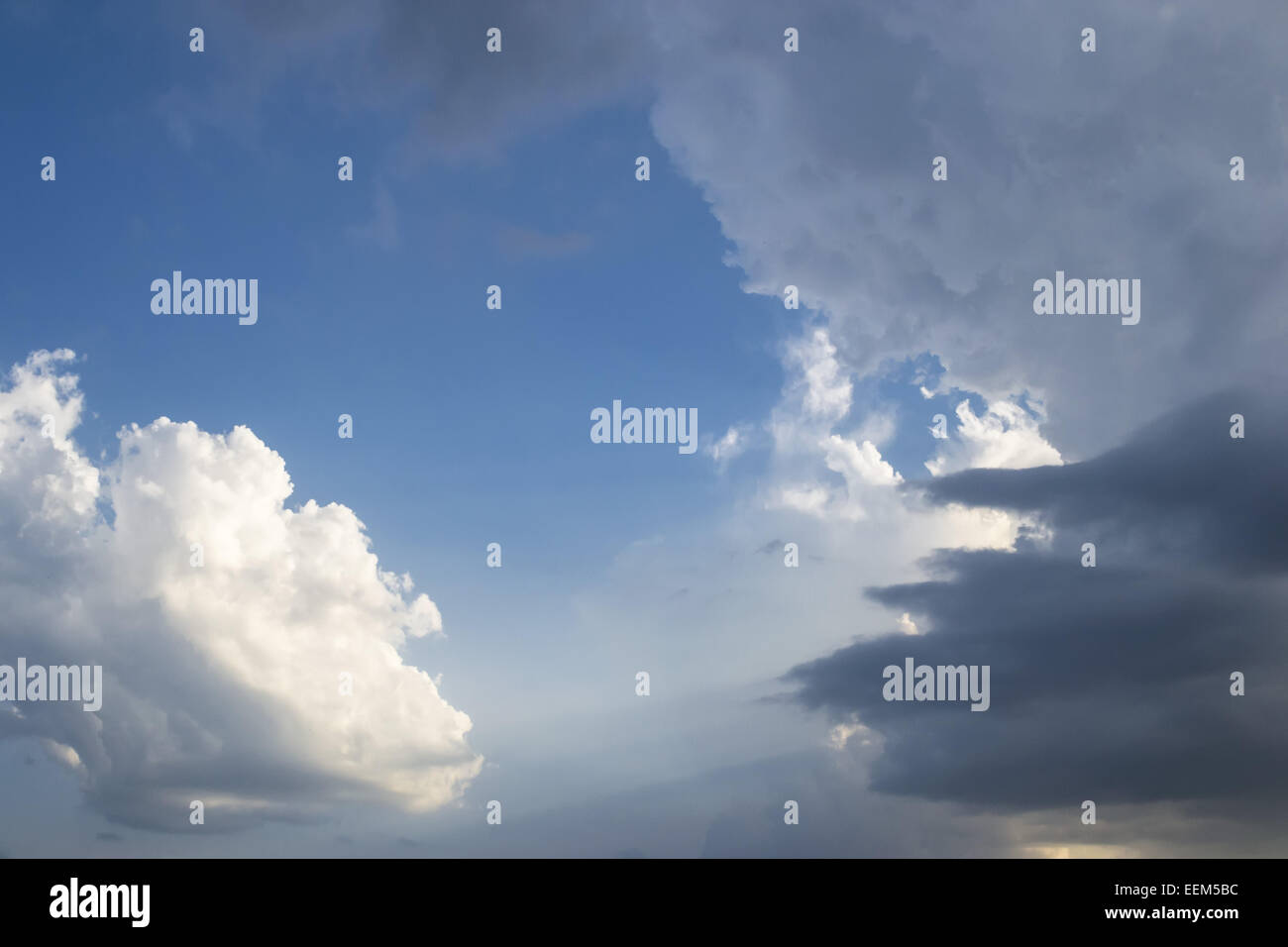 Typical storm clouds gathering fast and forecasting rain and ...