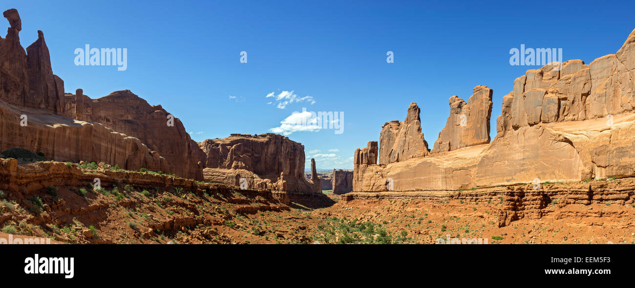 Rock formations of Park Avenue, Arches National Park, Moab, Utah ...
