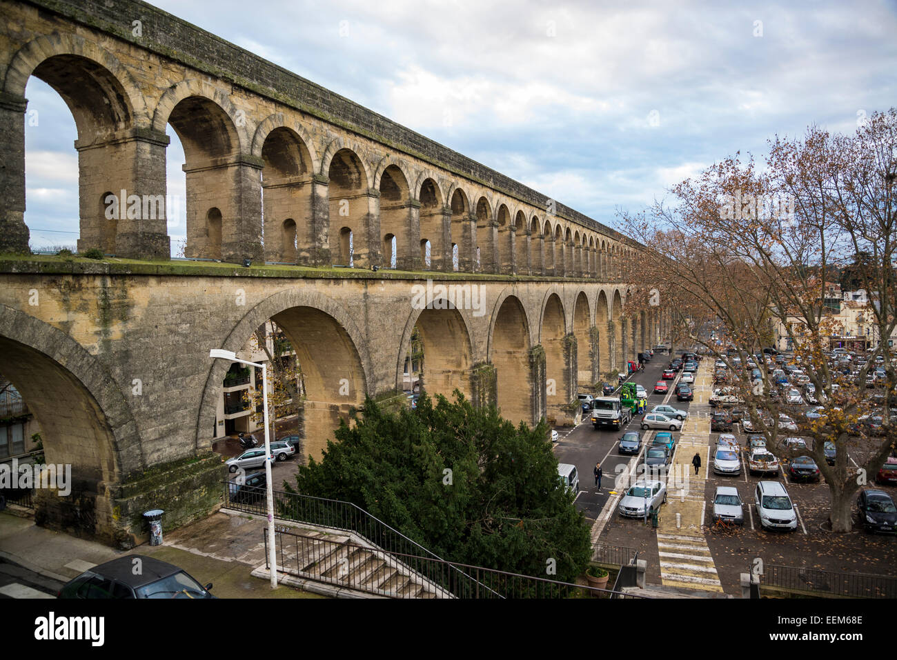 Aqueduct Saint Clement, Montpellier, France Stock Photo - Alamy