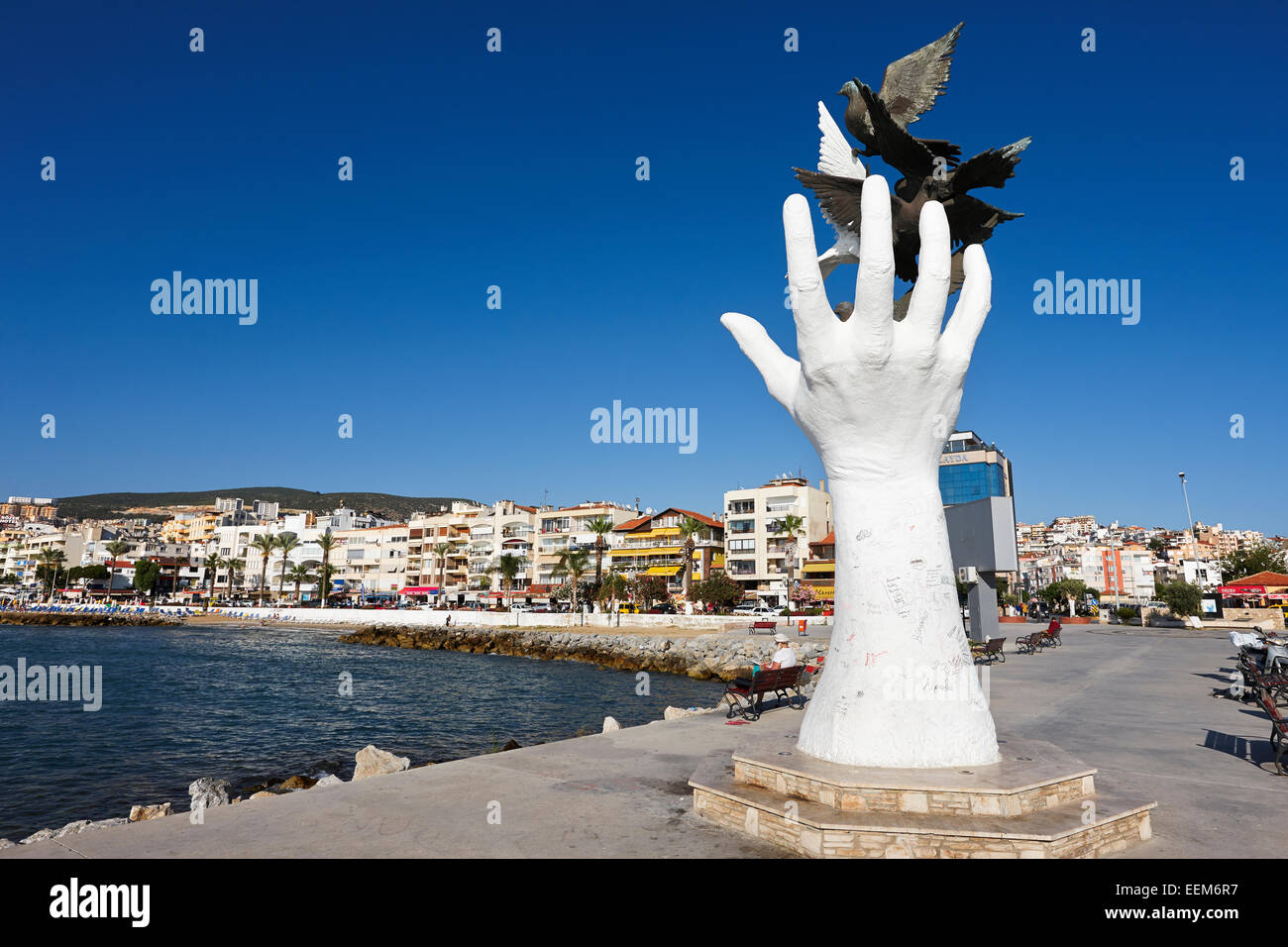 Turkey Kusadasi Hand Peace Sculpture High Resolution Stock Photography ...
