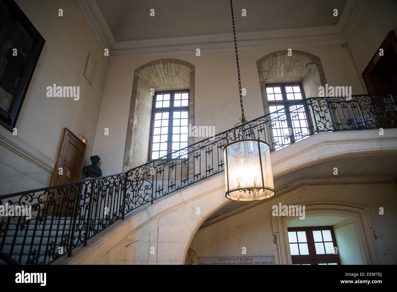 Foyer of the Medical College building, Montpellier, France Stock Photo ...