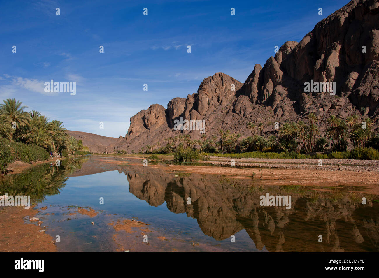 Morocco, Quarzazate, View of Oasis of Flint Stock Photo - Alamy