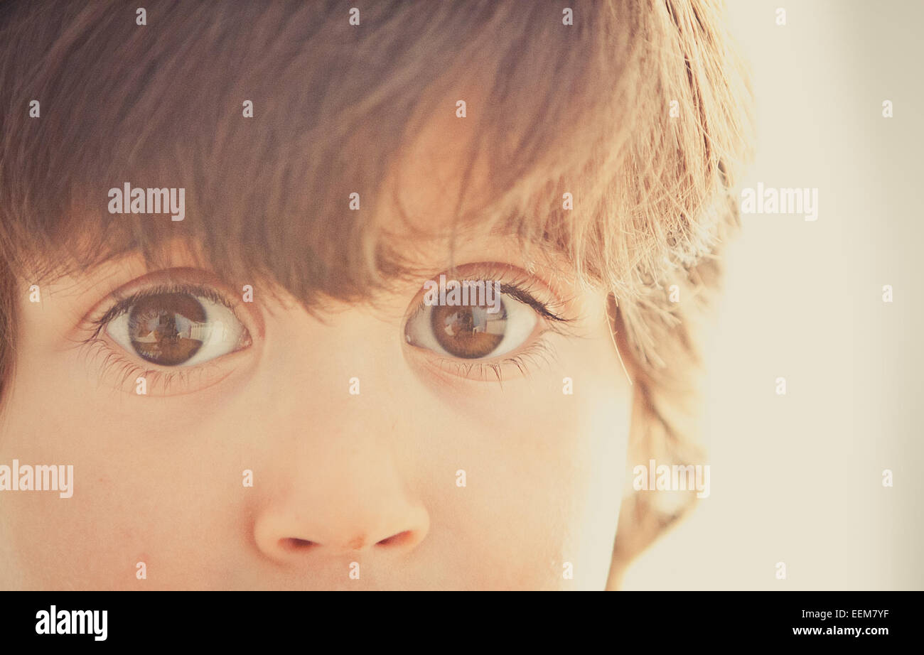 Close-up portrait of a boy's face Stock Photo - Alamy