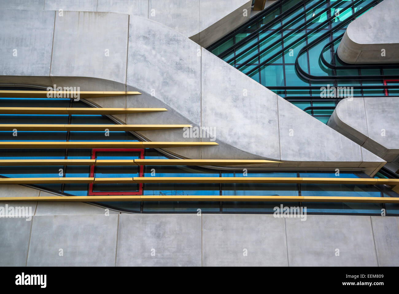 Pierresvives building, Architect Zaha Hadid, Montpellier, France Stock ...