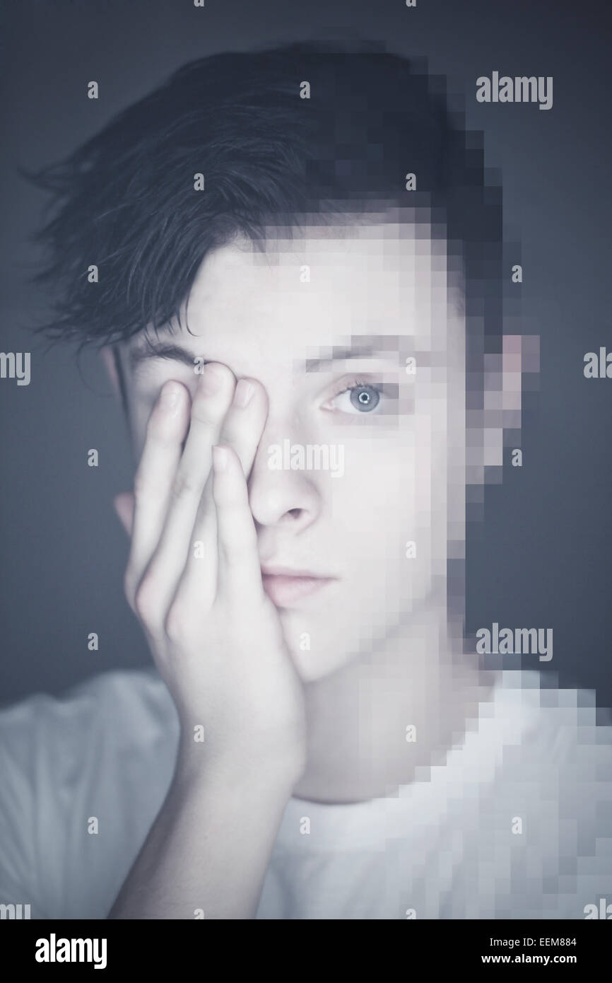 Pixelated man hi-res stock photography and images - Alamy