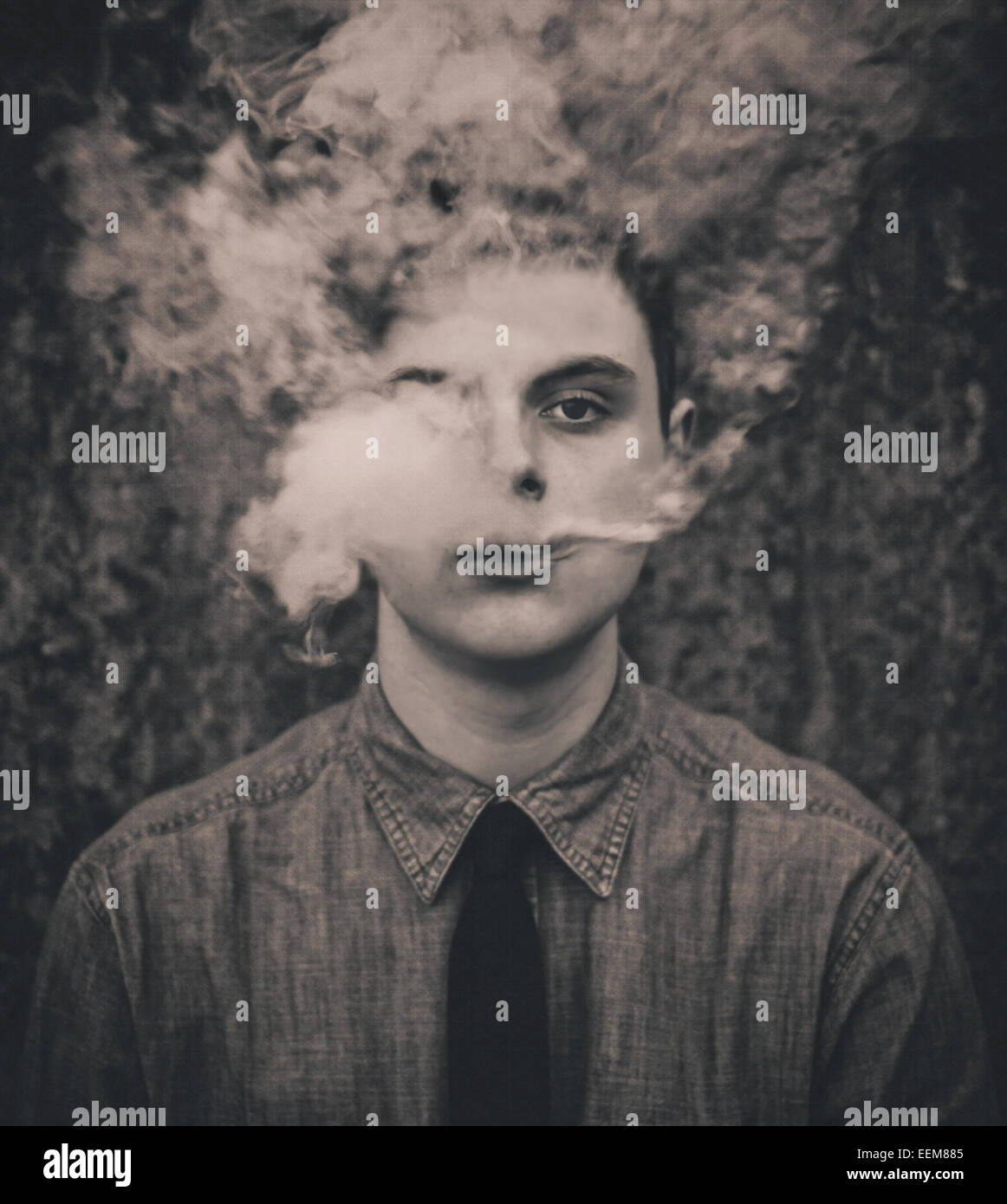 Lips With Smoke Coming Out Cover Photo