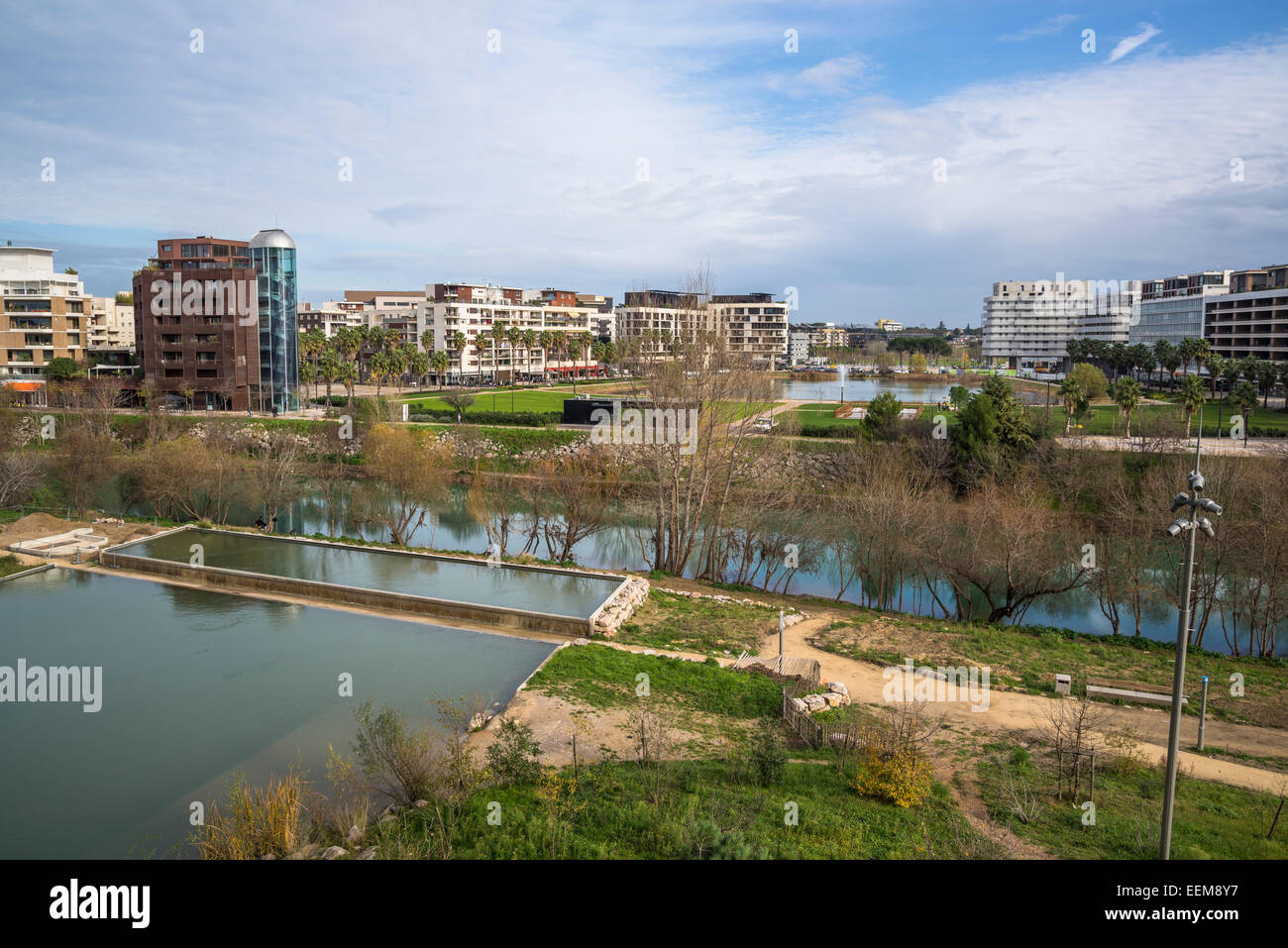 Port Marianne urban housing development, Montpellier, France Stock ...