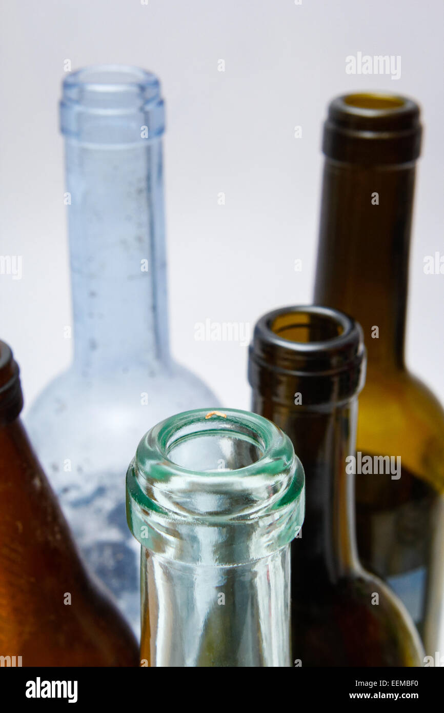 Used glass bottles detail, Great for recycle and environmental themes ...