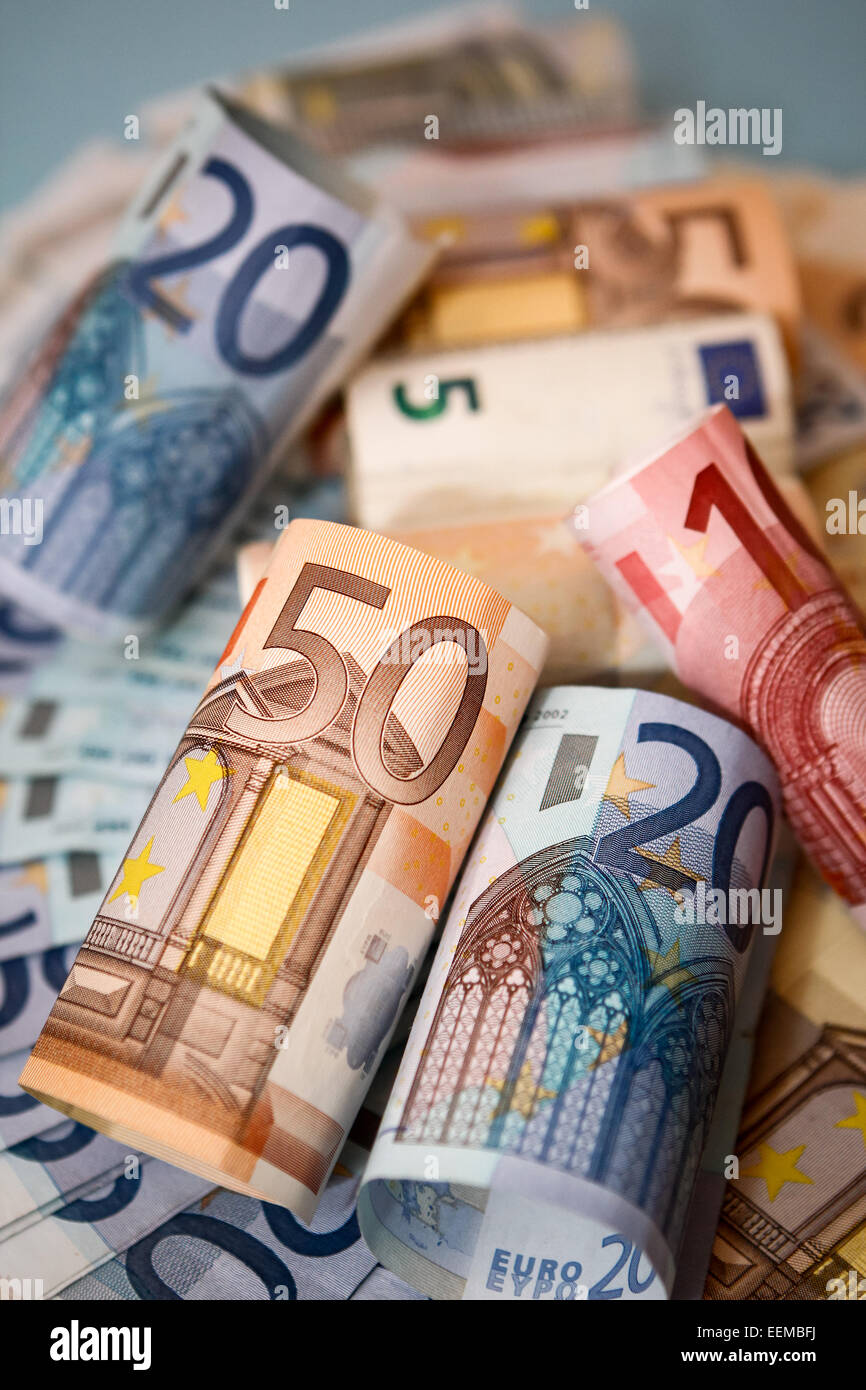 Euro money, with rich colors and lighting. Great for finance, business ...