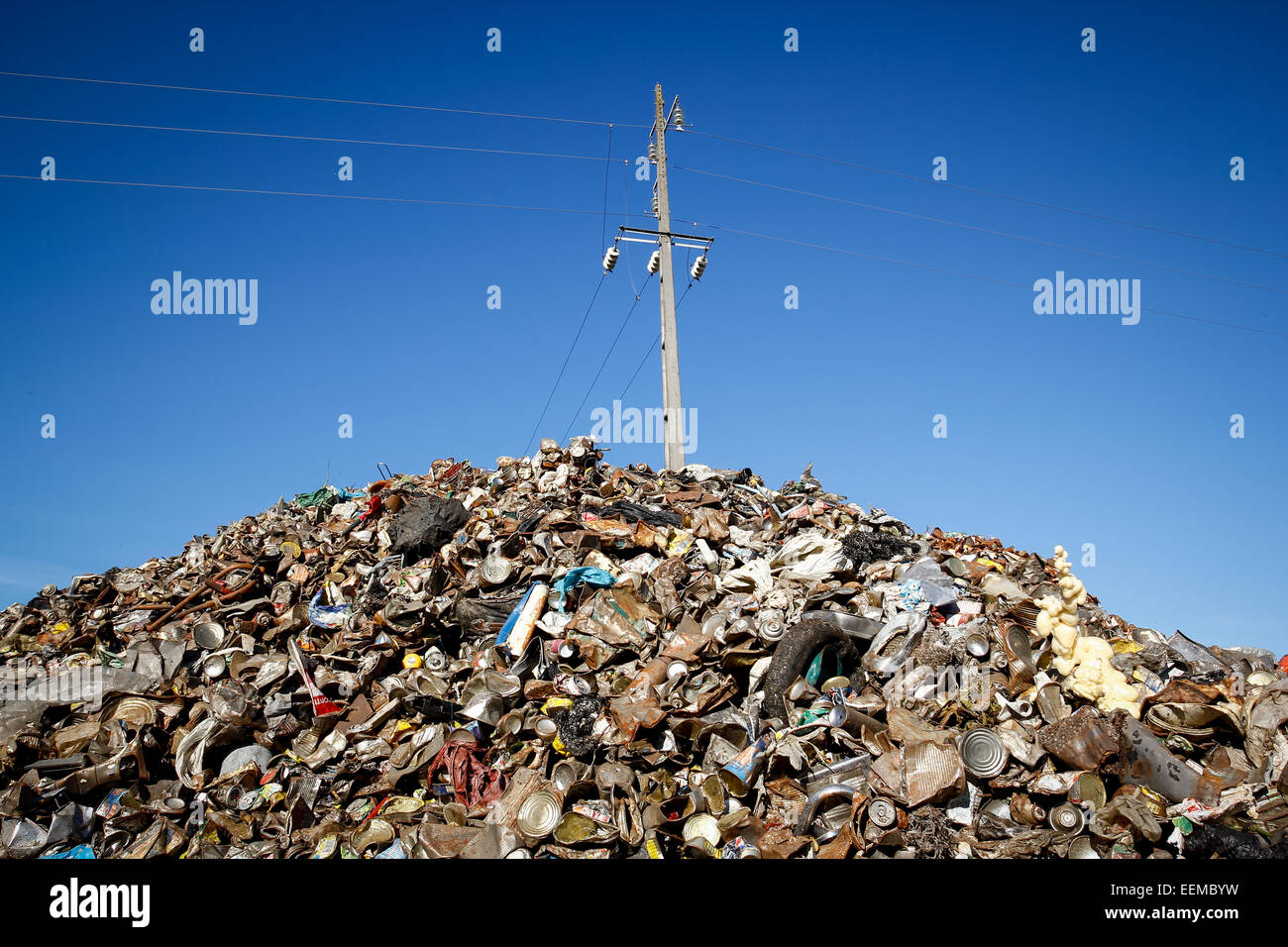 Pile of waste and trash for recycling or safe disposal, Great for ...