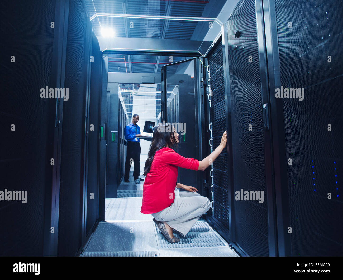 Analyzing server data man viewing hi-res stock photography and images ...