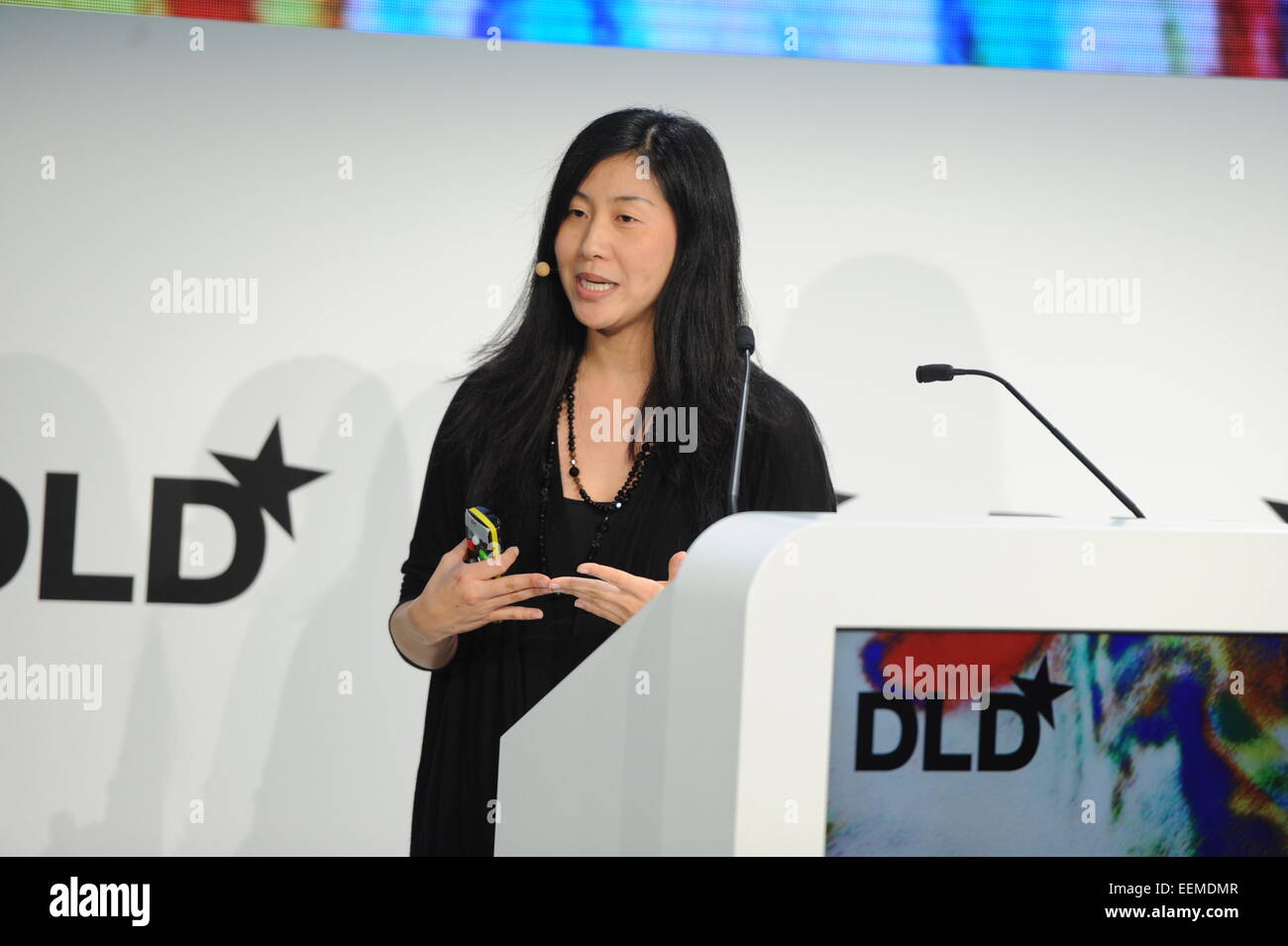 MUNICH/GERMANY - JANUARY 19: Joyce Kim (Stellar) speaks on a panel ...