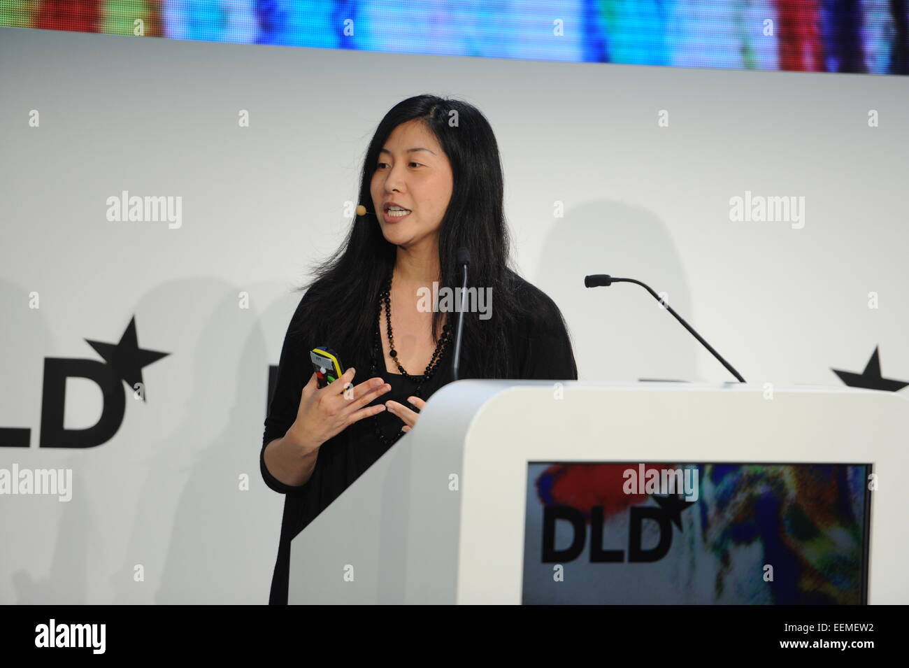 MUNICH/GERMANY - JANUARY 19: Joyce Kim (Stellar) speaks on a panel ...