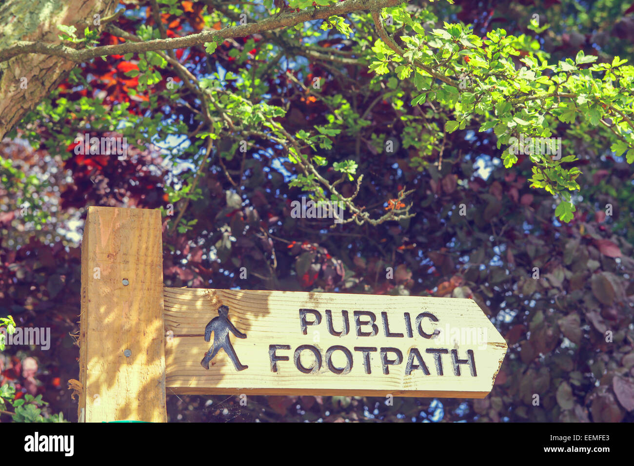Public footpath sign in the cotswolds, UK Stock Photo - Alamy