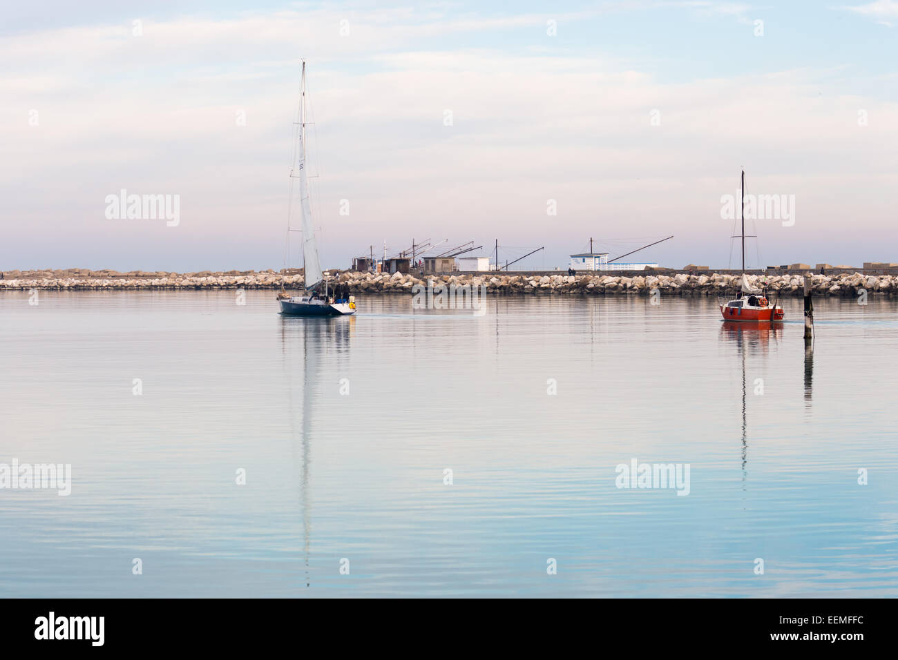 sailing boats leaving the port Stock Photo - Alamy