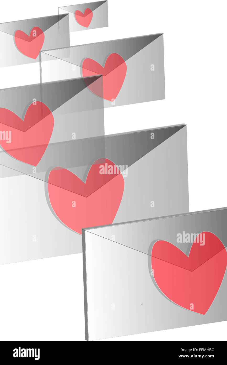 Heart on an Envelope Stock Photo - Alamy
