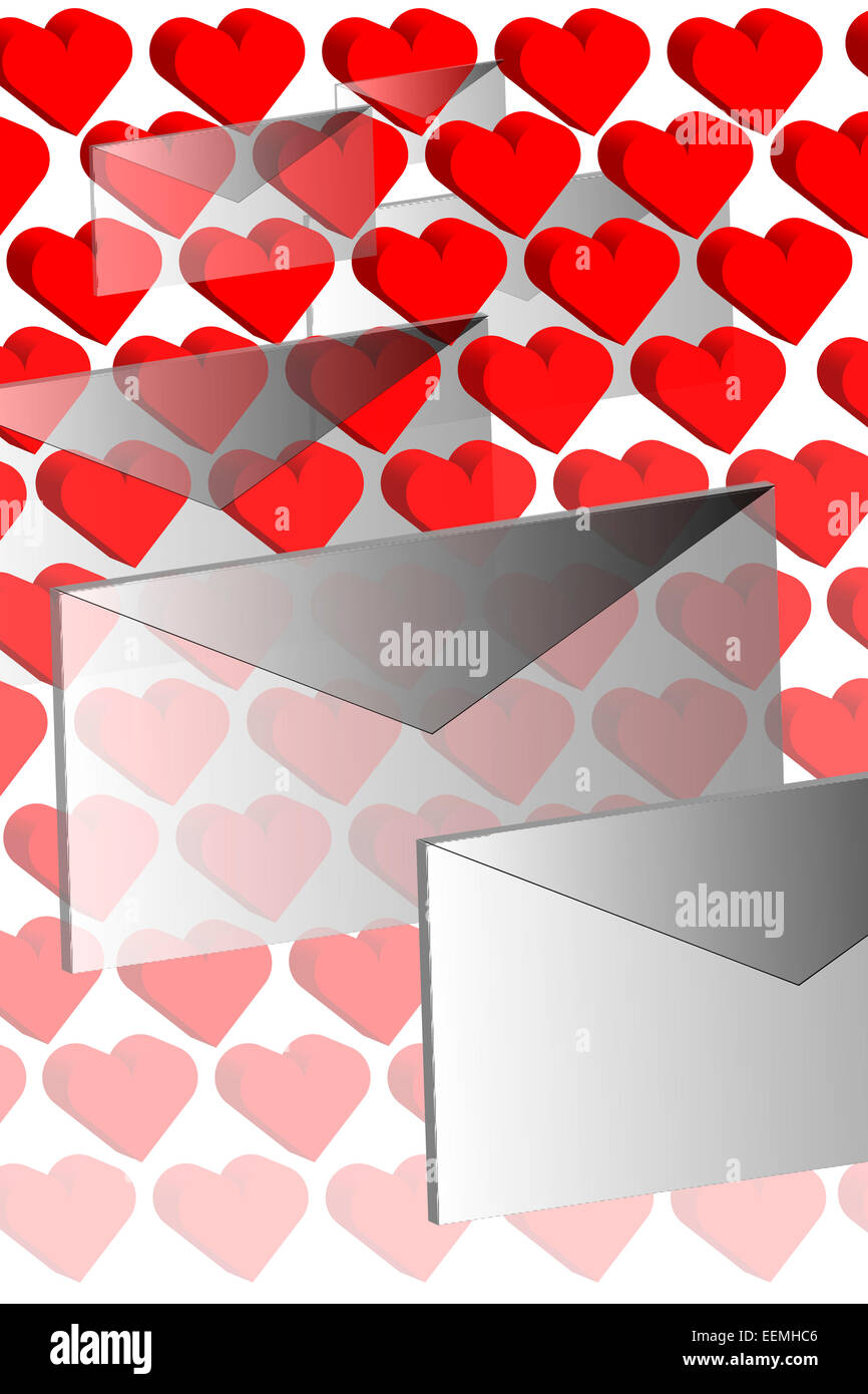 Heart on an Envelope Stock Photo - Alamy