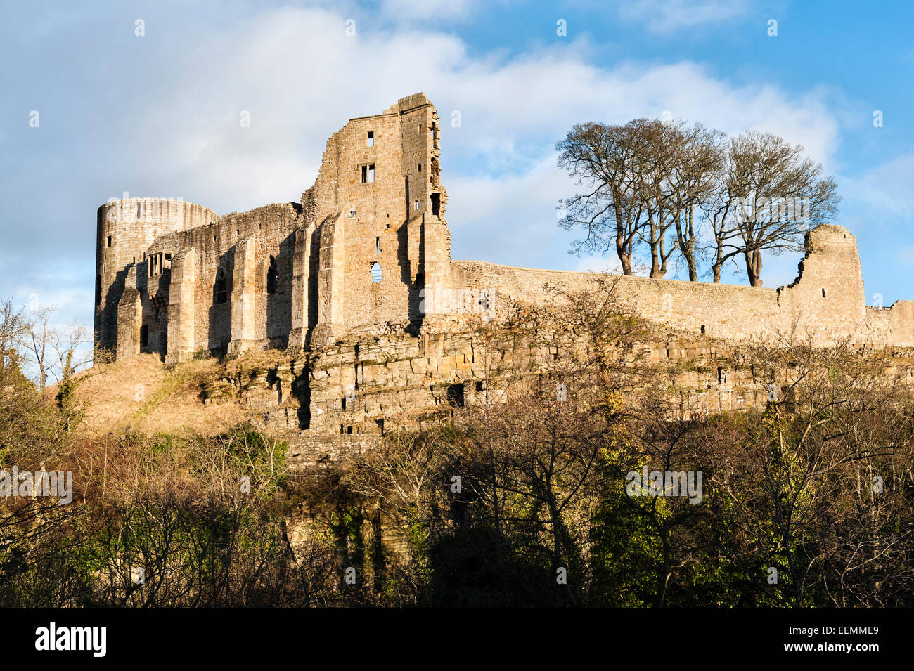 Barnard Castle, Teesdale, County Durham, UK. The ruins of the 12c ...