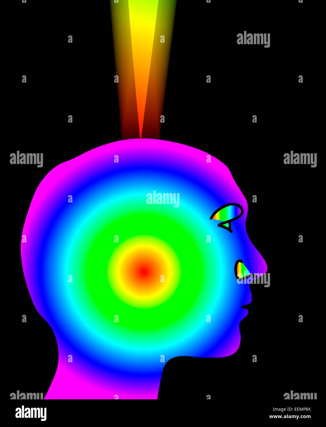 Side Profile of a Male on Light Stock Photo - Alamy
