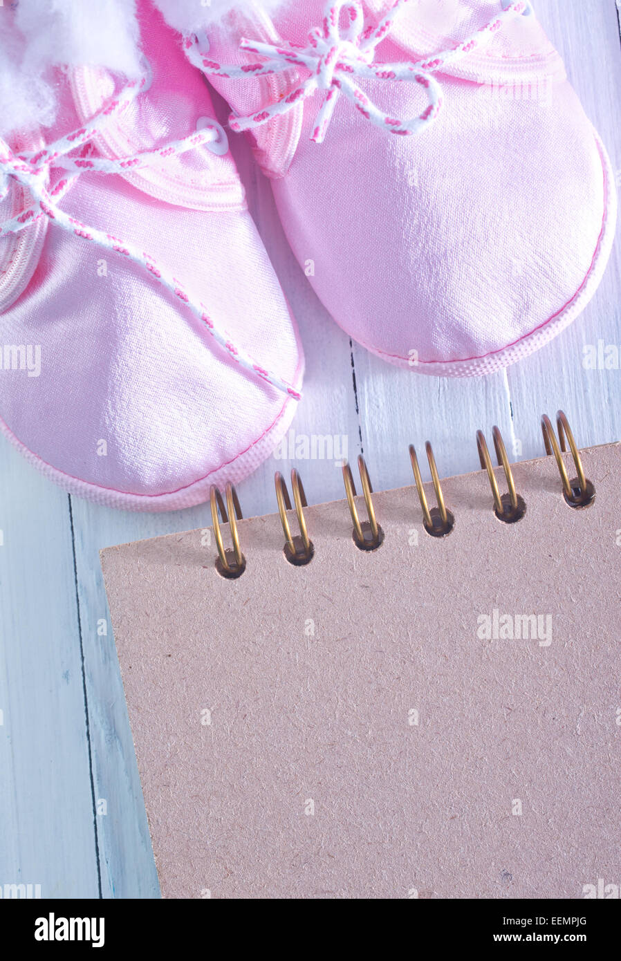 Blank card baby girl shoes hi-res stock photography and images - Alamy