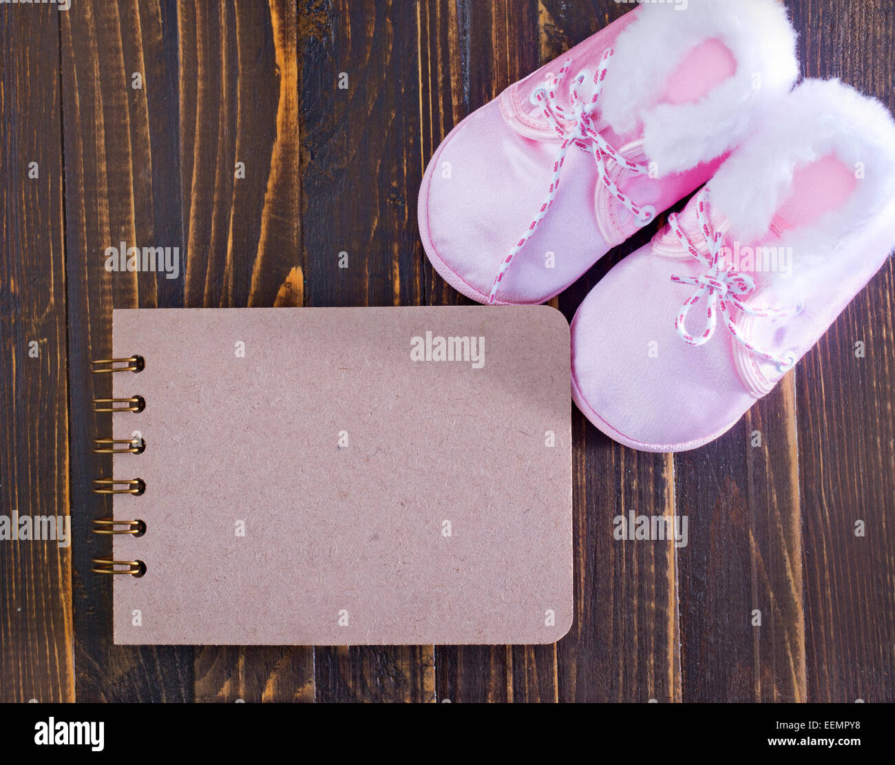 Blank card baby girl shoes hi-res stock photography and images - Alamy